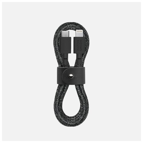 Кабель Native Union Belt USB Type-C - Lightning MFI, 1.2 м, space black