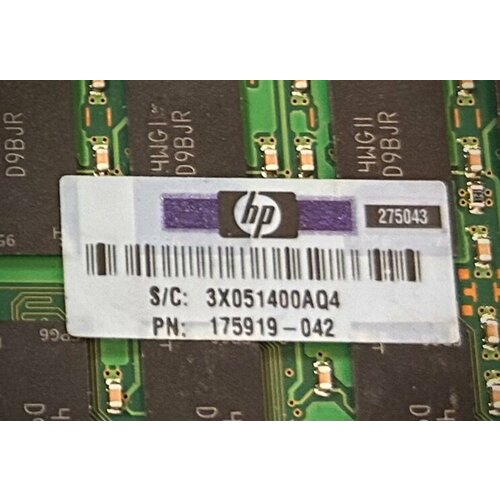 Оперативная память Micron HP 2Gb, PC1600 2 модуля по 1Gb. DDR 200 CL2 ECC REG MT36VDDF12872G-202G2
