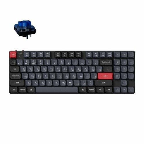 Беспроводная механическая клавиатура QMK Keychron K13 Pro, 90 клавиш, Hot-Swap, Gateron low profile Blue Switch