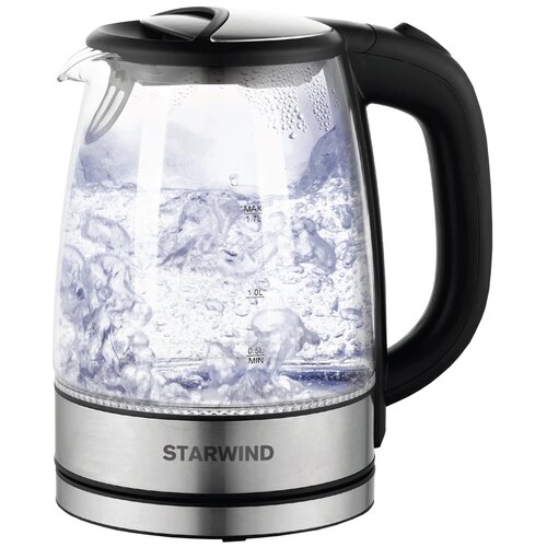 Чайник STARWIND SKG5210, черный/серебристый