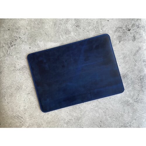 Кожаный Чехол для MacBook 12 2015-2019 A1534 ручная работа синий