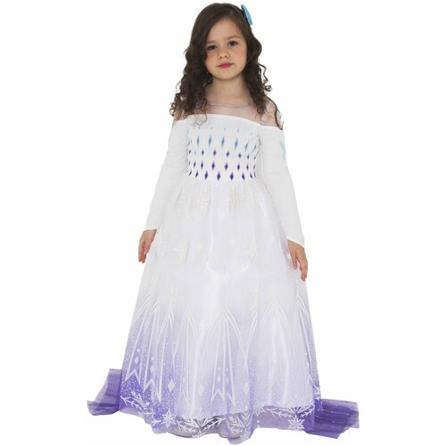 Карнавальный костюм детский Элиза (пышное, белое платье) р.146-76 22-82 для девочки, на утренник, на хэллоуин, на новый год, костюм эльзы, костюм платье эльзы