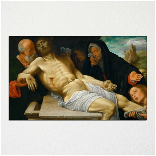 Картина на Холсте - "Оплакивание Христа", размер 60х35 см