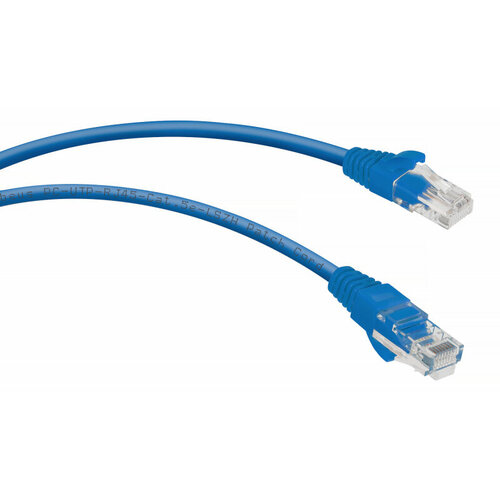 Патч-корд U/UTP CABEUS PC-UTP-RJ45-Cat.5e-0.5m-BL-LSZH категория 5е, 2xRJ45/8p8c, неэкранированный, синий, LSZH, 0.5м