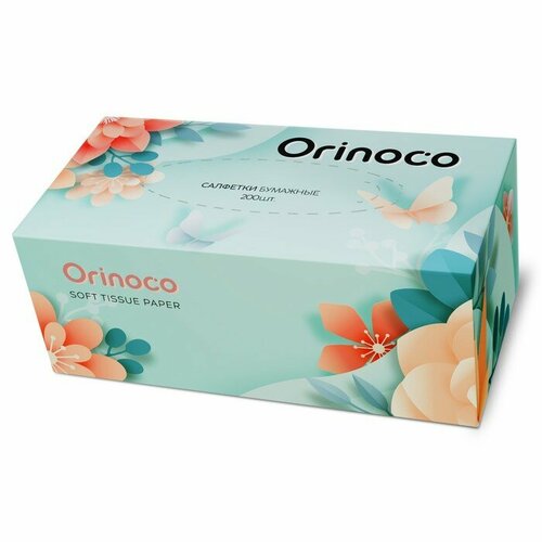 Салфетки бумажные в коробке Orinoco, 200 шт.