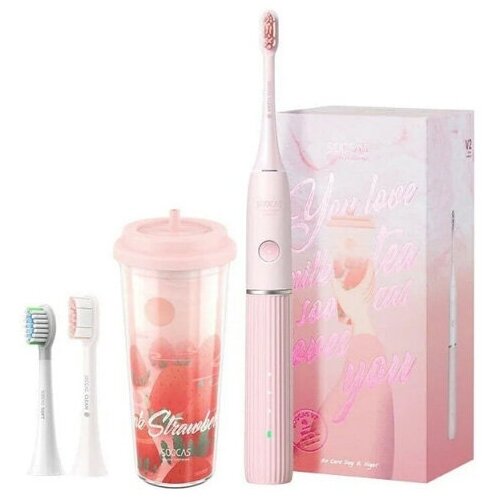 Вибрационная зубная щетка Soocas Sonic Electric Toothbrush V2, розовый