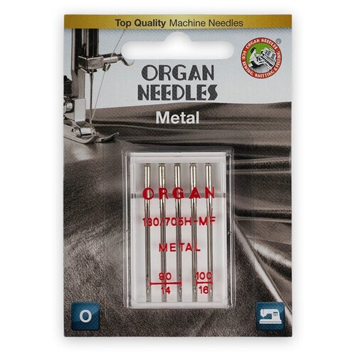 Игла/иглы Organ Metal, серебристый , 5 шт.