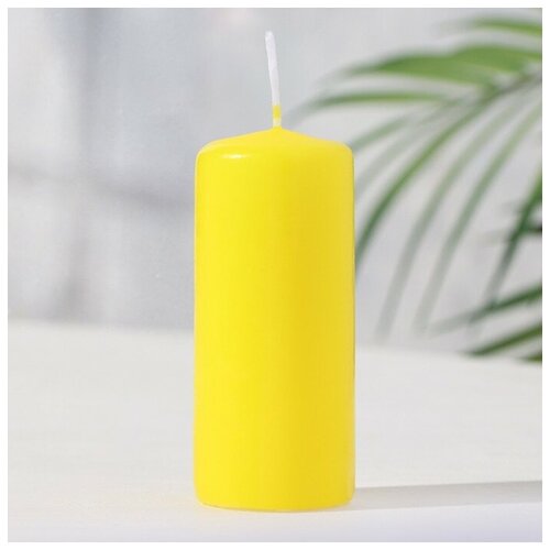 Свеча - цилиндр, 4х9 см, 11 ч, 90 г, желтая