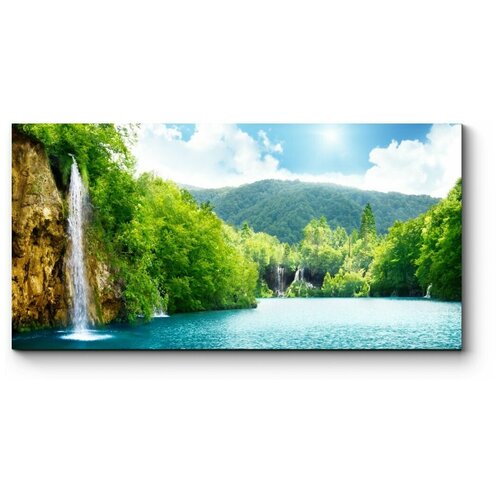 Модульная картина Водопад в лесах Хорватии 70x35