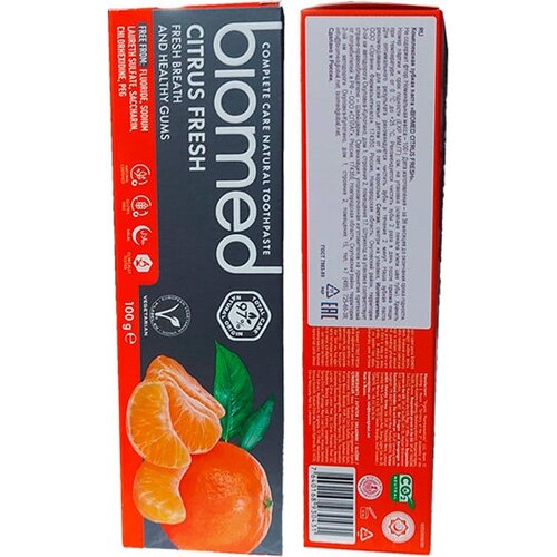 Зубная паста BIOMED 100г Citrus Fresh 24 Экспорт