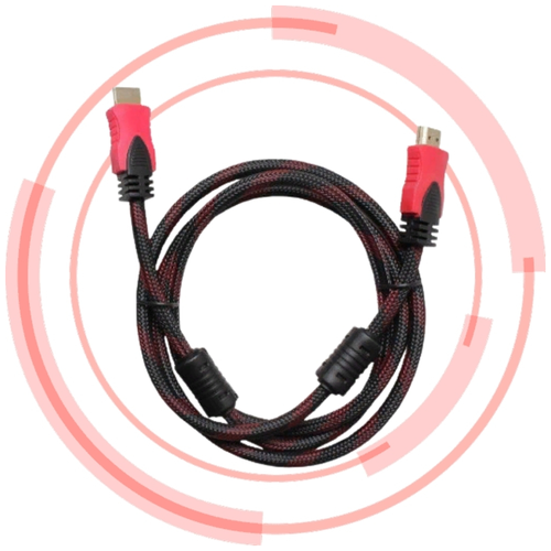 Кабель HDMI - HDMI 1.5м (Красно-черный)