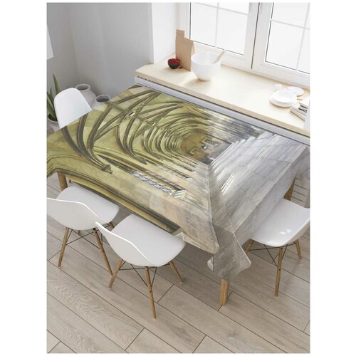 Скатерть прямоугольная JoyArty на кухонный стол "Старинные арки" из оксфорда, 180x145 см