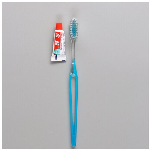 Зубной набор в пакете: зубная щетка 18 см + зубная паста 3 г(50 шт.)