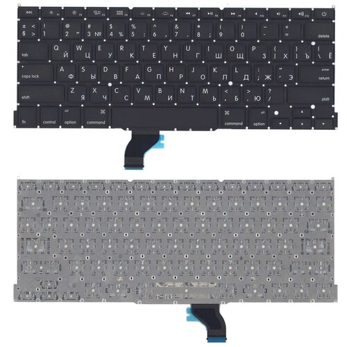 Клавиатура для ноутбука Apple MacBook Pro 13' Retina A1502 2013+ черная плоский Enter