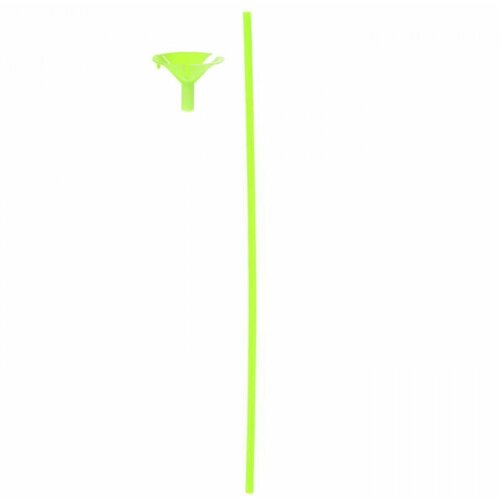 Трубочка для шаров, 32 см, d=5 мм и держатель-зажим для шаров, цвет зеленый