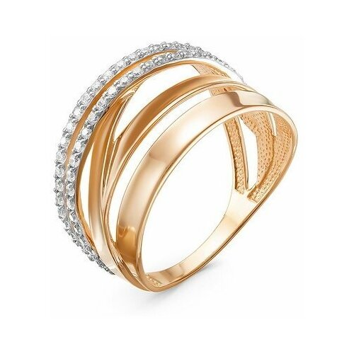 Кольцо Diamant online, золото, 585 проба, фианит, размер 21