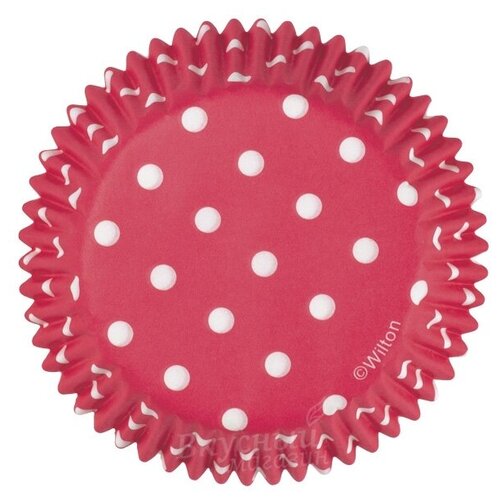 Капсула 5 см. Горох красный Red Dots Wilton 415-0148, 75 шт.