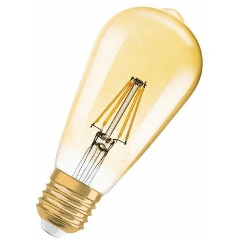 Светодиодная лампа Vintage 1906 LED CL EdisonDIMFIL GOLD 557,5W/825 E27 140x64мм OSRAM