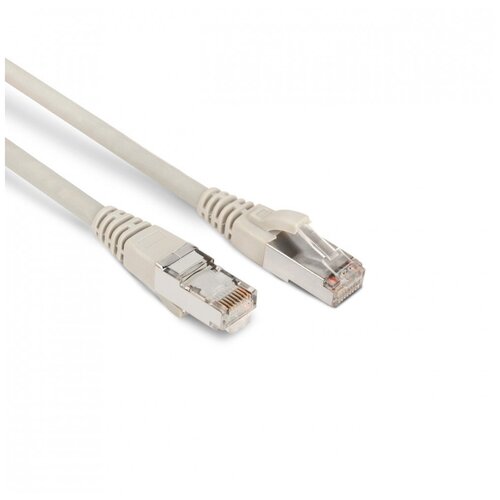 Патч-корд F/UTP Hyperline, кабель экранированный, сетевой Ethernet Lan для интернета, категория 6 витой, 100% Fluke LSZH, 2 м, серый