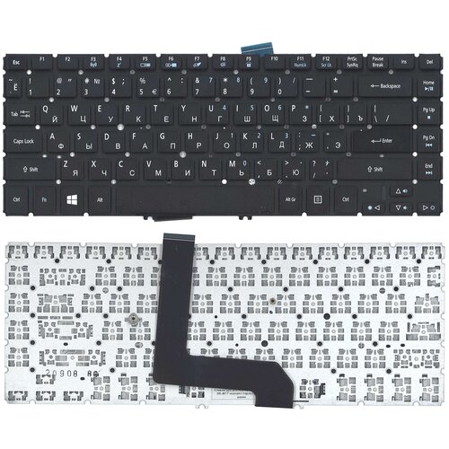Клавиатура для ноутбука Acer Aspire M5-481T черная без рамки