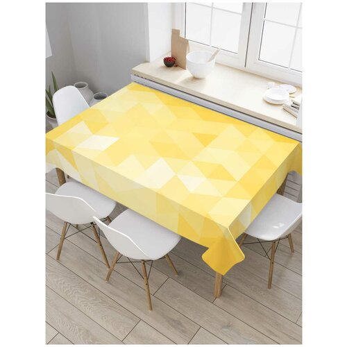 Скатерть прямоугольная JoyArty на кухонный стол "Геометрические узоры" из оксфорда, 180x145 см