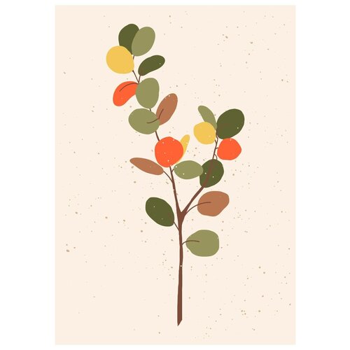 Постер / Плакат / Картина на холсте Цветы и растения - Осенняя композиция 40x50 см в подарочном тубусе