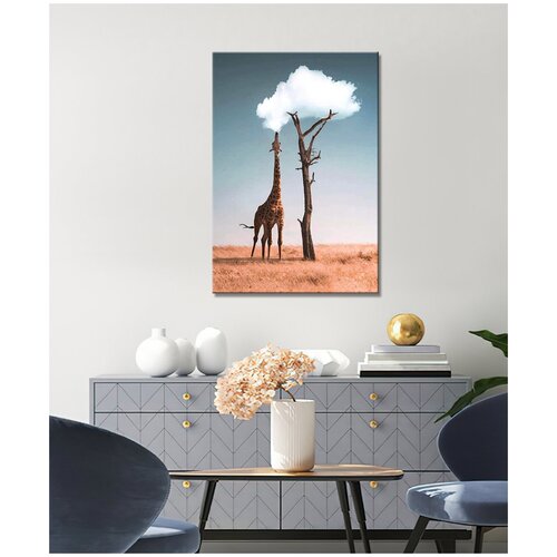 Картина - Жираф, жираф арт, пятнистый жираф (6) 20х30
