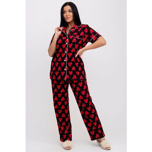 Пижама  Modellini, размер 48, черный, красный