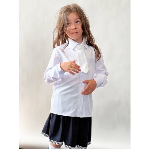 Школьная блуза Бушон, размер 146, белый