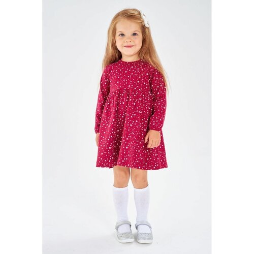 Платье Веселый Малыш, размер 86, бордовый