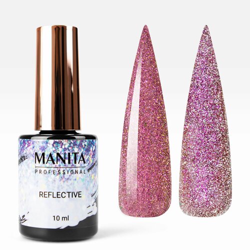 MANITA PROFESSIONAL Гель лак "MULTICHROME REFLECTIVE" светоотражающий с хлопьями юки №01, 10 мл