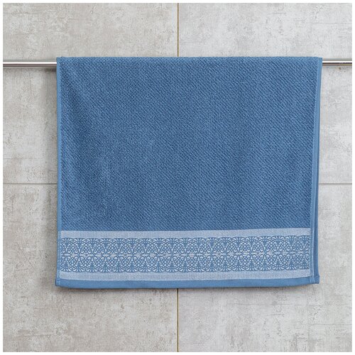 Махровое полотенце Dina Me (QD-0497) 50х90 см, цвет - Леон синий, плотность 500 гр.