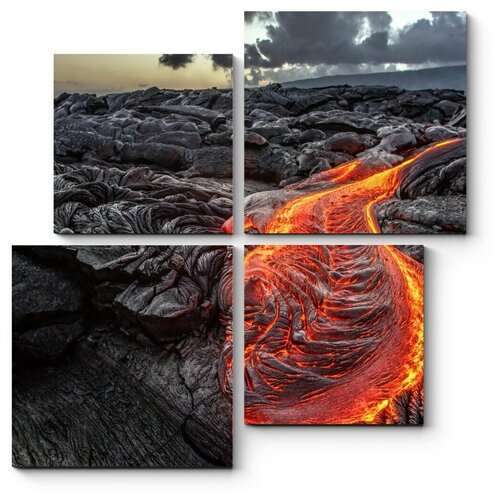Модульная картина Удивительная лава 60x60