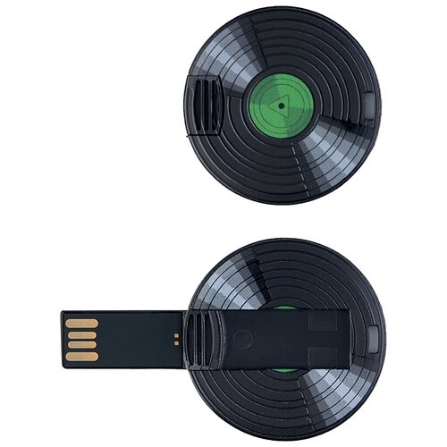 USB-накопитель грампластинка винил С зеленым центром 16GB