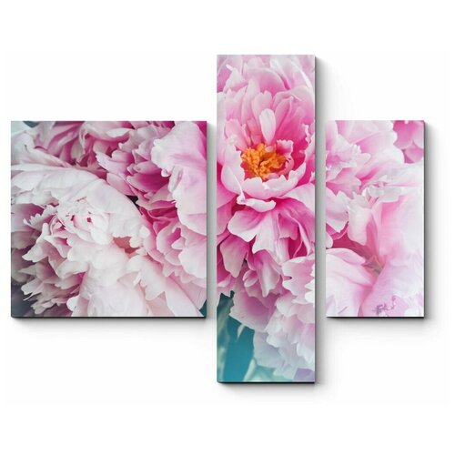 Модульная картина Нежно-розовые пионы 90x74