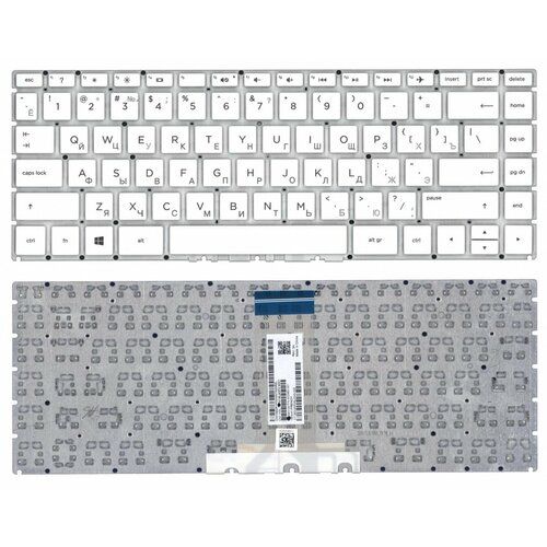 Клавиатура для ноутбука HP 14-BS белая