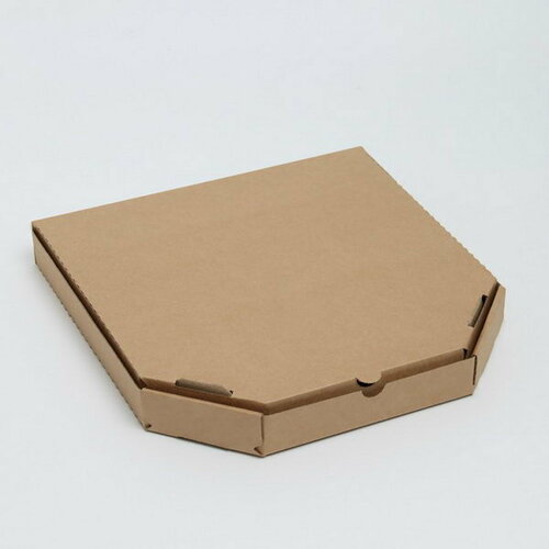 Коробка для пиццы, бурая, 32 x 32 x 4 см, 20 шт.
