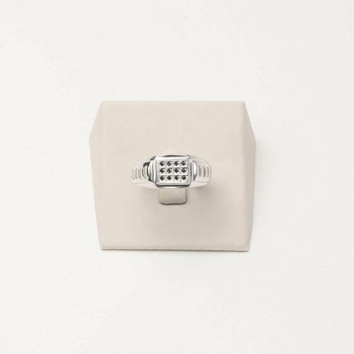 Кольцо CORDE Серебряная печатка (серебряное кольцо) с натуральными сапфирами, 21 размер, серебро, 925 проба, родирование, сапфир, размер 21, синий