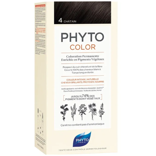 PHYTO PhytoColor краска для волос Coloration Permanente, 4 Шатен, 150 мл