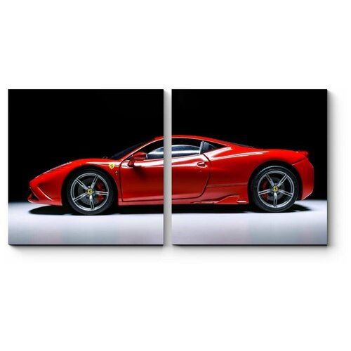 Модульная картина Ferrari 458 красная100x50