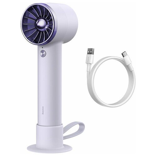 Портативный мини-вентилятор Baseus Flyer Turbine Handheld Fan, 2000 mAh, Пурпурный, ACFX000005