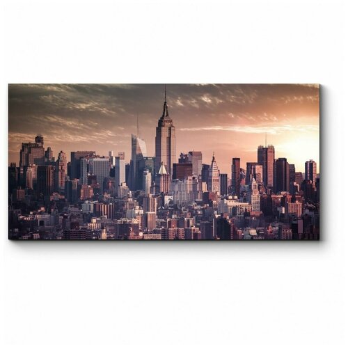 Модульная картина Небоскребы Нью-Йорка50x25