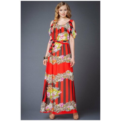 Платье Арт-Деко, размер 46, красный