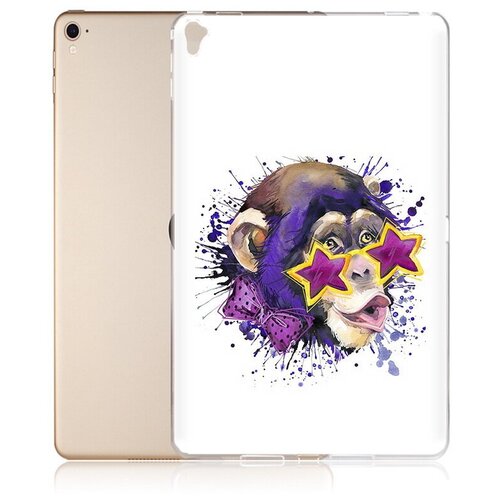 Чехол задняя-панель-накладка-бампер MyPads обезьяна в очках для iPad Pro 2 10.5 A1701/A1709/iPad Air 3 (2019) противоударный