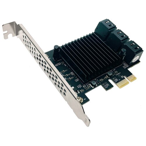 Контроллер PCI-E, SATA3 6 port, чип Mar9215+ASM1093, модель PCIe6SATAMar, Espada