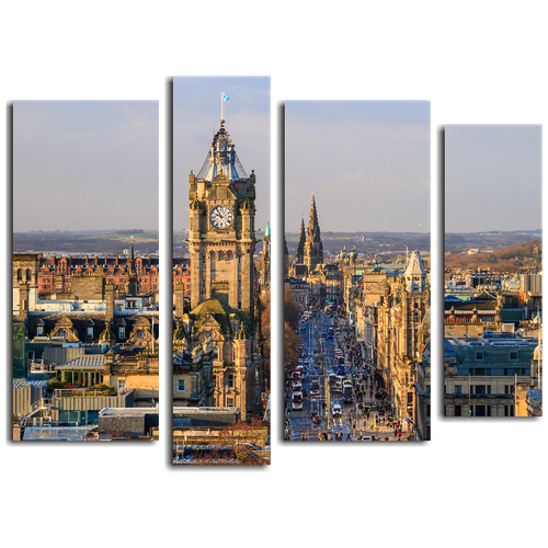 Модульная картина Шотландия Эдинбург Старый город 96х70 см