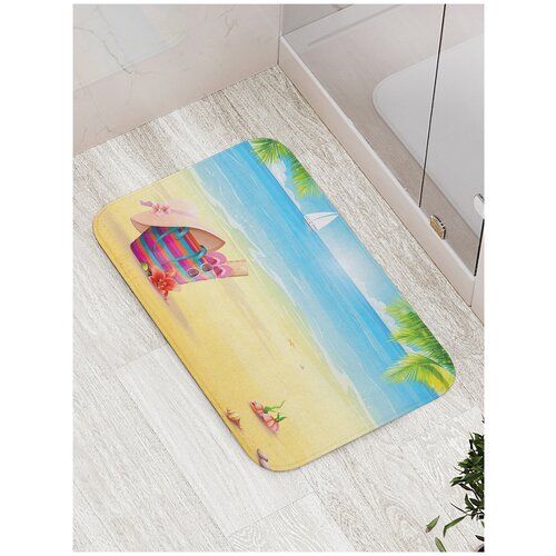 Коврик JoyArty противоскользящий "Корзина пляжника" для ванной, сауны, бассейна, 77х52 см