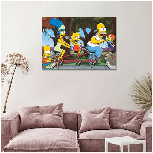 Интерьерная картина на холсте/ картина на стену/ в гостиную /спальню/ - Симпсоны арт(2) 50х70