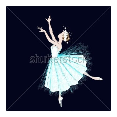 Постер Балерина в танце 40см. x 40см.