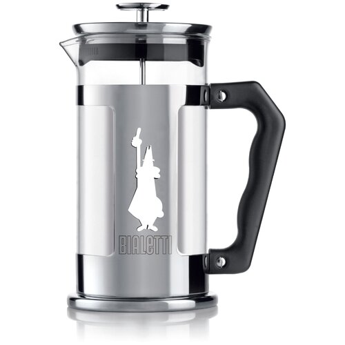 Френч-пресс Bialetti Preziosa (1 л) серебристый/черный 26 см 1 л